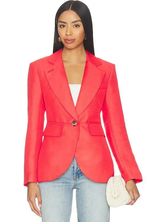 Smythe Seamed Blazer - Poppy