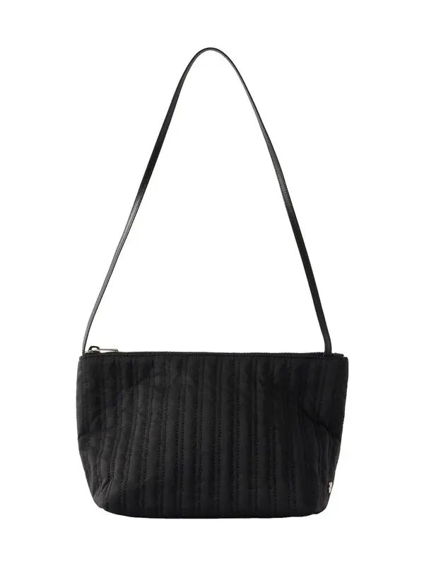 VALESQUE Leather-trimmed Quilted Shoulder Bag - Black