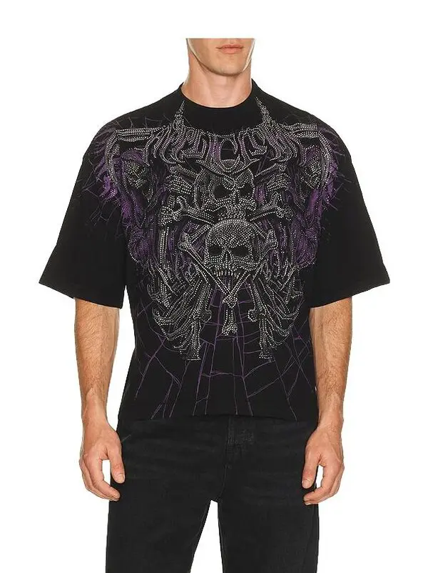 AFFLICTION Darkness Falls Short Sleeve Tee - Black