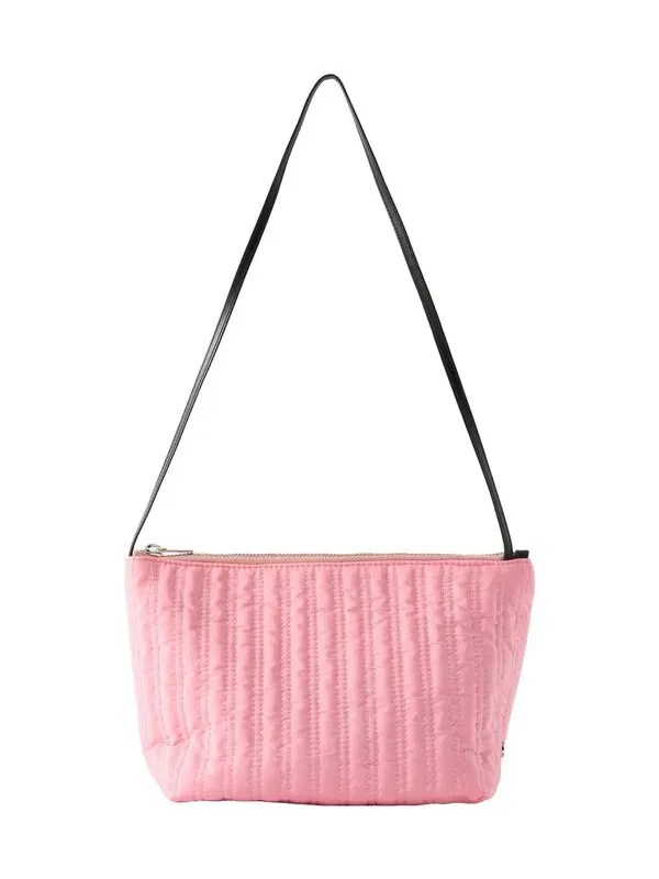 VALESQUE Leather-trimmed Quilted Shell Shoulder Bag - Pink