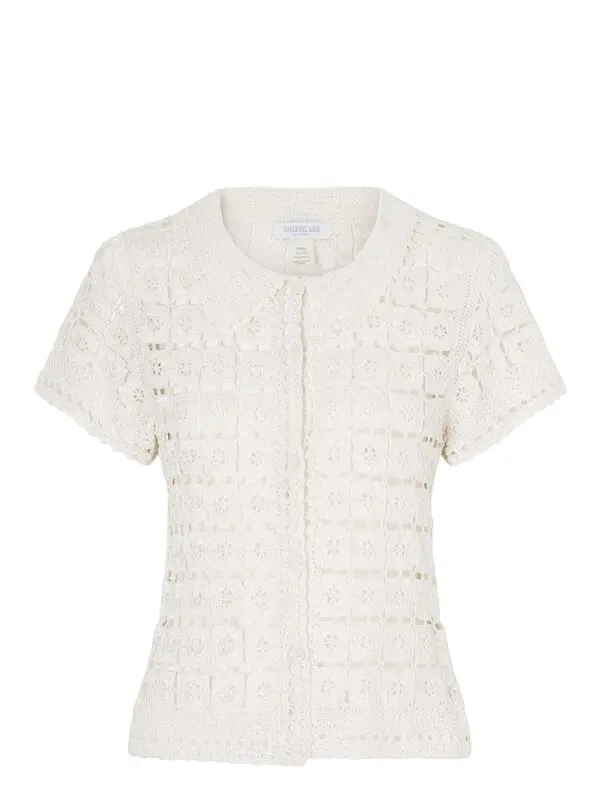 Calle Del Mar Crocheted Shirt - Cream