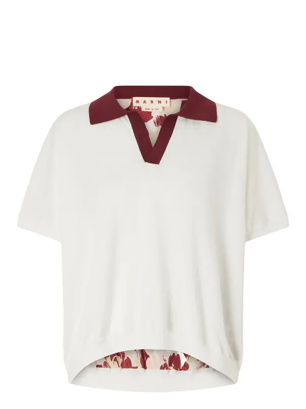 Marni Floral-printed Polo Sweater - Multi