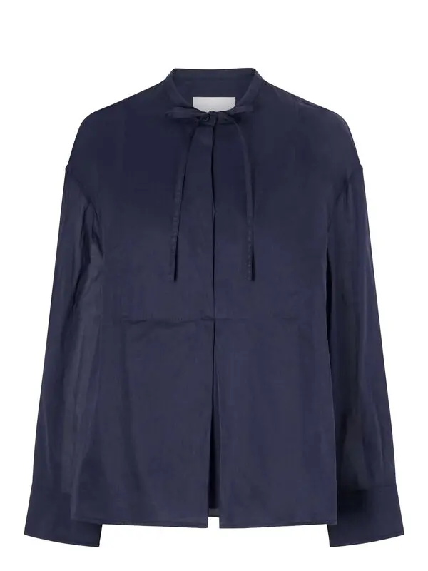 JIL SANDER Cotton-poplin Blouse - Navy