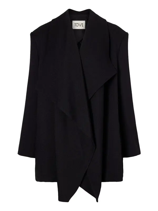 Tove Goldie Crepe Blazer - Black
