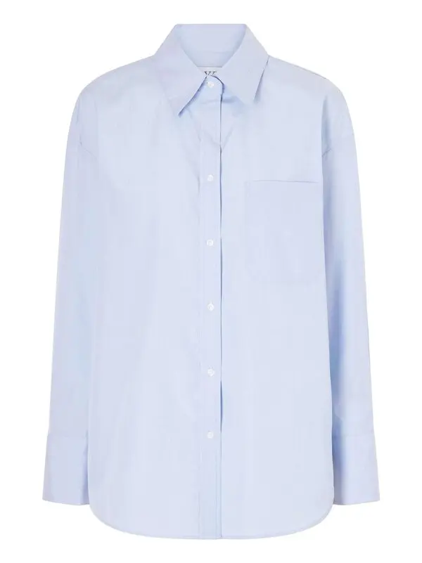 TWP Cotton-poplin Relaxed Fit Shirt - Light Blue