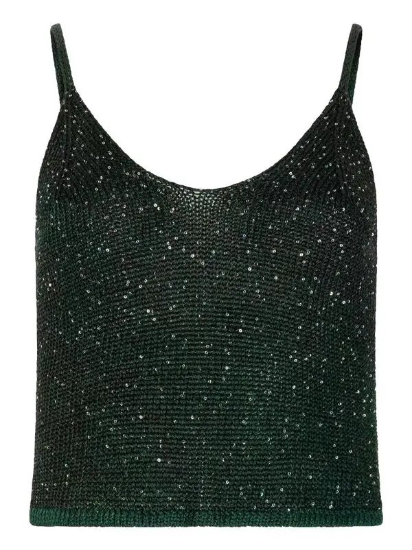 PARAMIDONNA Bruna Sequin Top - Black