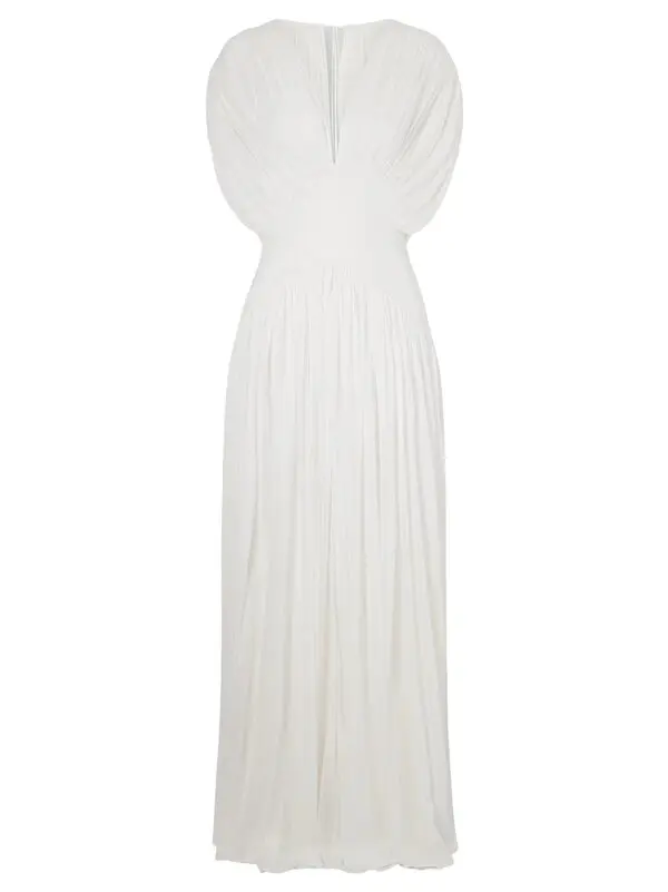 Tove Lyla Gathered Jersey Gown - White