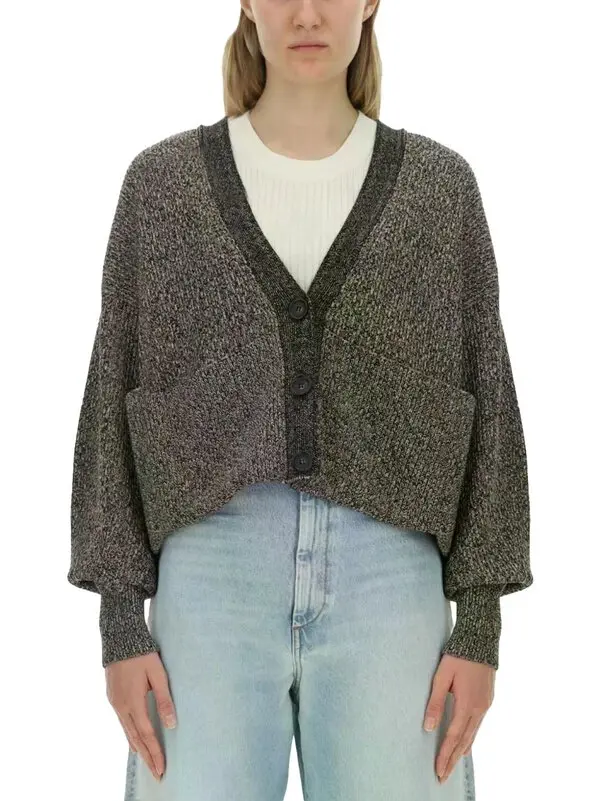 Sportmax Pocket Button Cardigan - Grey