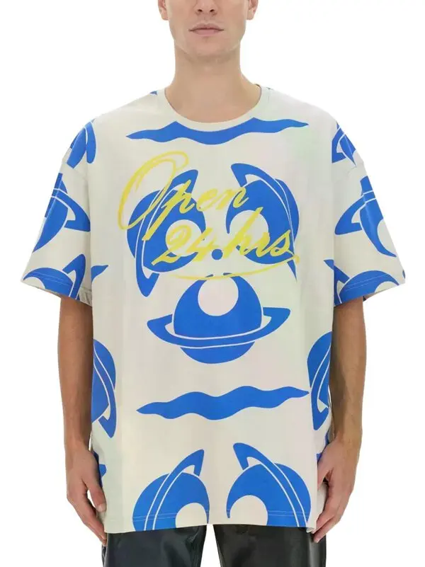 VIVIENNE WESTWOOD Graphic-print Oversized T-shirt - Neutrals