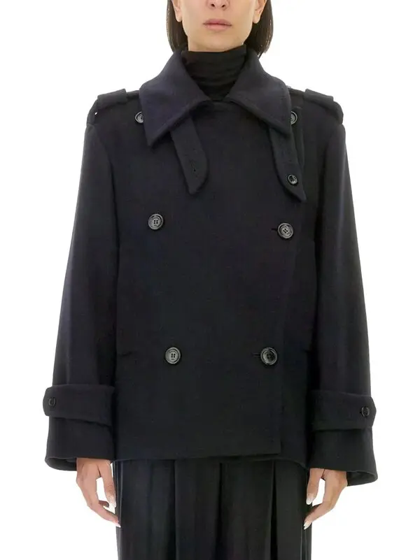 Max Mara Laveno Buttoned Coat - Blue