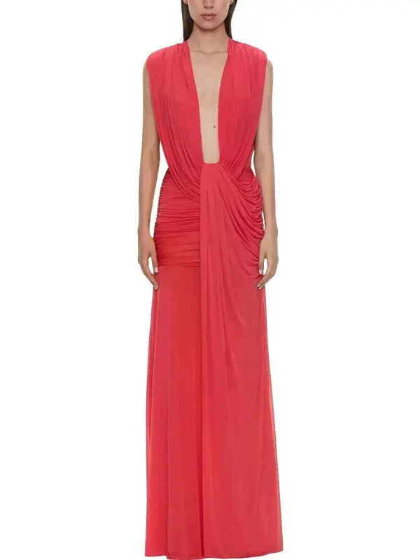 Christopher Esber Ripple Drape Gown - Red