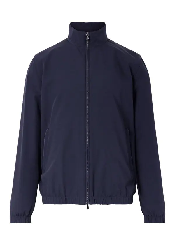 Thom Sweeney Shell Bomber Jacket - Blue