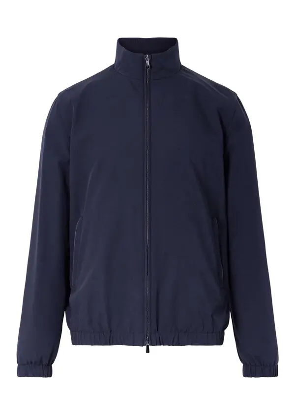Thom Sweeney Shell Bomber Jacket - Navy