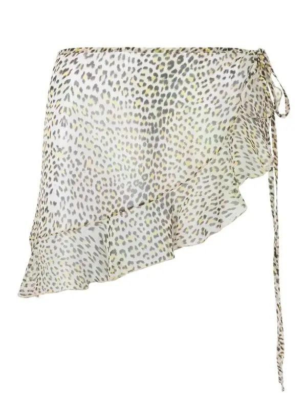 Roberto Cavalli Animal-print Skirt - White