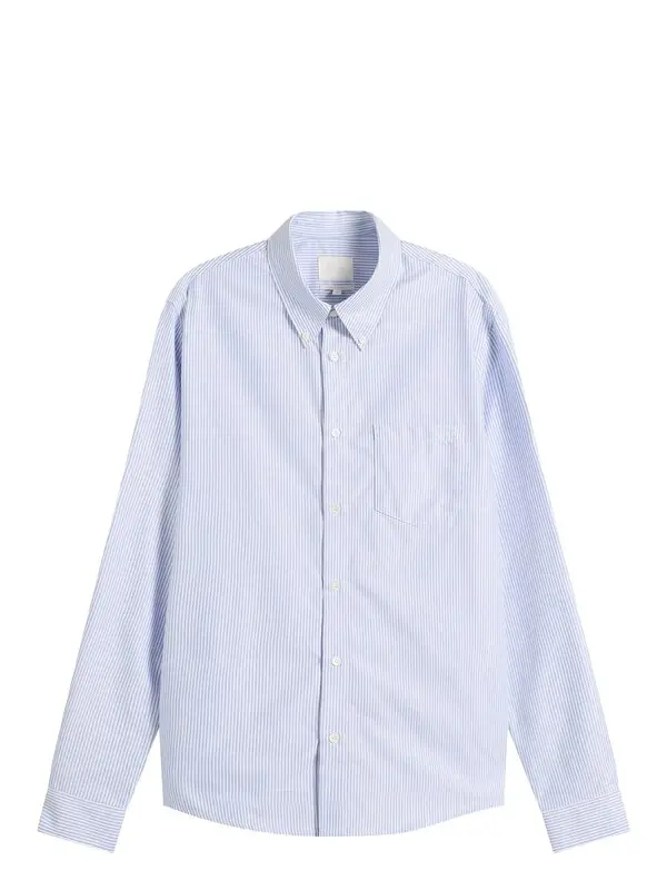 A.p.c. Greg Button Down Stripe Shirt - Blue