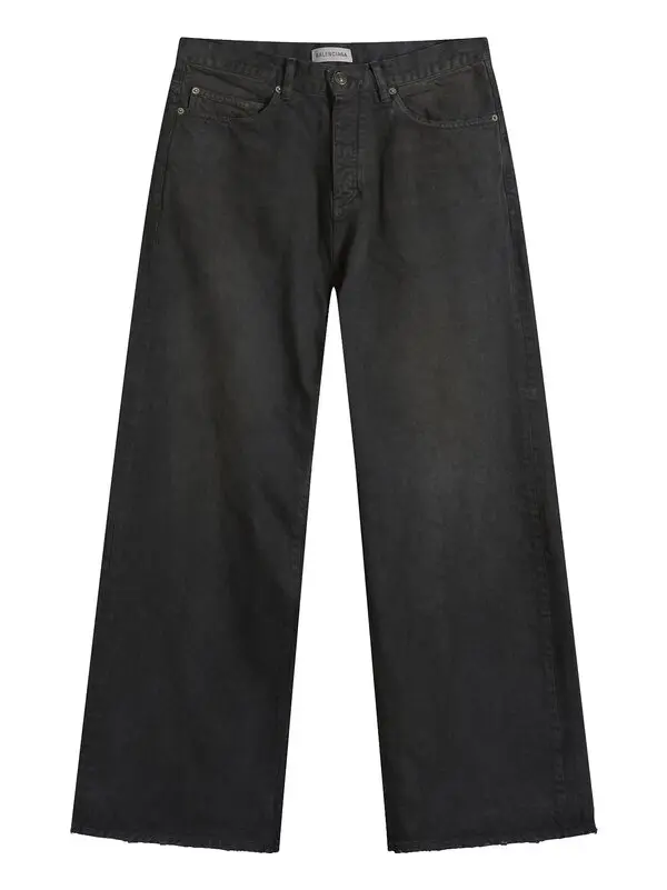 Balenciaga Japanese Denim Jeans - Dark Brown/black