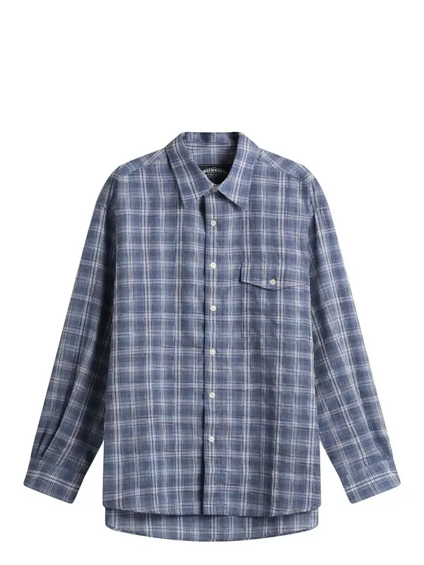 FRIZMWORKS Uneven Check Shirt - Blue