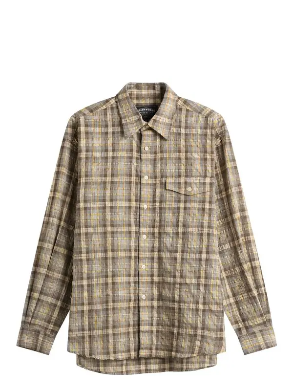 FRIZMWORKS Uneven Check Shirt - Yellow