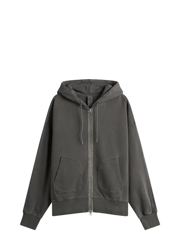 FRIZMWORKS Og Pigment Dyed Zip Hoodie - Charcoal