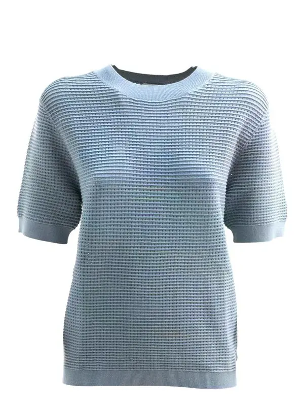 P.a.r.o.s.h Textured Short-sleeve Sweater - Blue