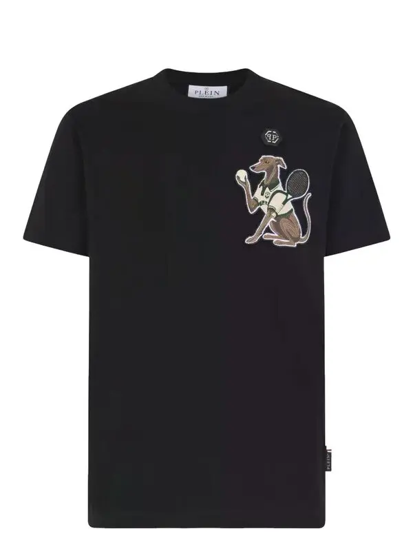Philipp Plein Tennis Pet Patch T-shirt - Black