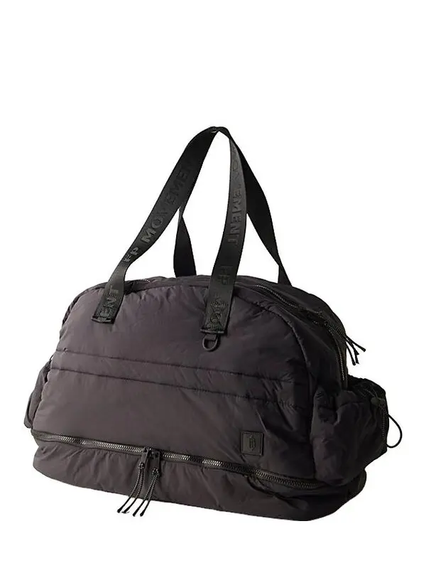 Free People Cinched Up Puffy Bowler Duffle Bag - Black
