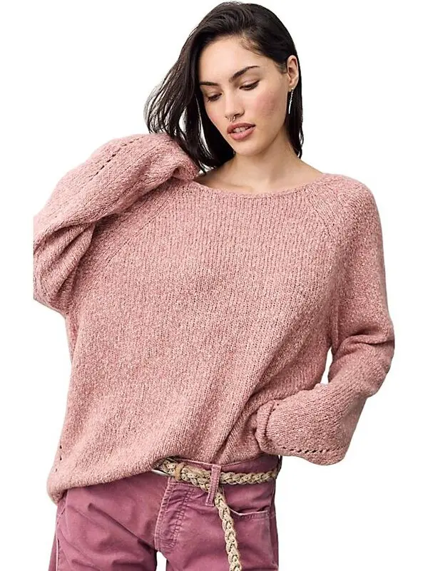 Free People Shoreline Softspun Knit Pullover - Dusty Cedar