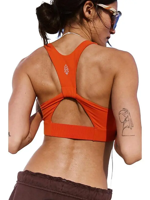 Free People Never Better Run Sports Bra - Flame
