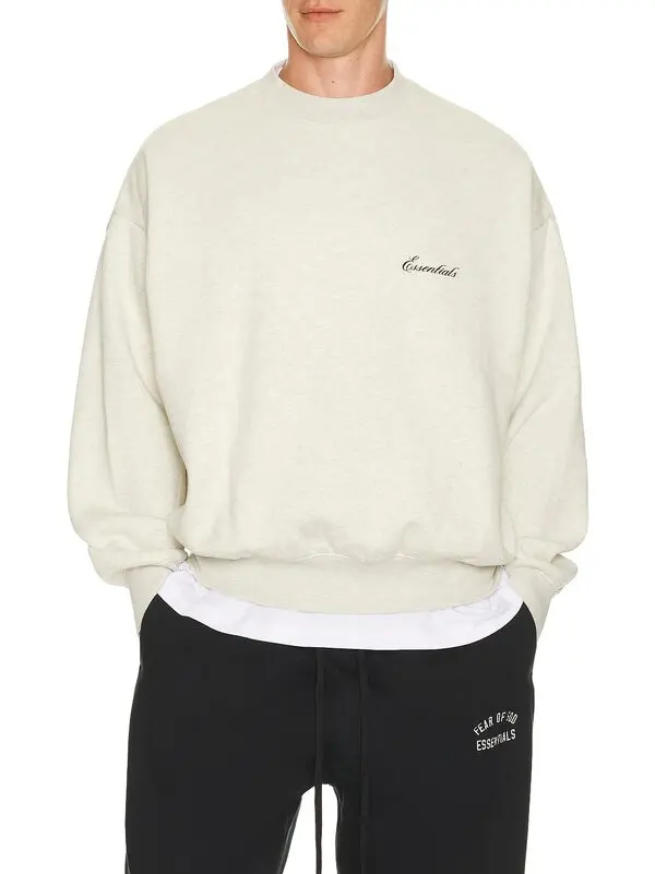 Fear Of God Classic Crewneck Sweatshirt - Oatmeal Heather & Light Heather