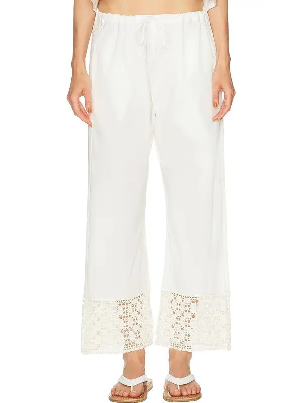 Calle Del Mar Heirloom Poplin Pant - Natural