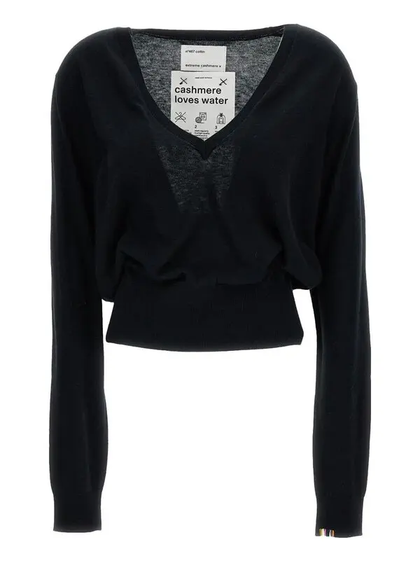 EXTREME CASHMERE X V-neck No. 467 Collin Sweater - Black