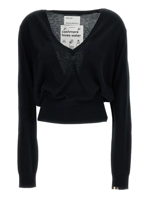 Extreme Cashmere V-neck No. 467 Collin Sweater - Black