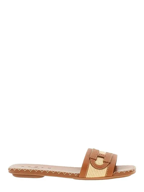 Hogan Flat Sandals - Brown