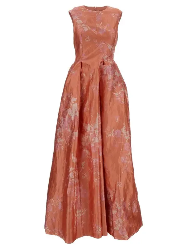 Erdem Floral Print Hourglass Gown - Multicolor