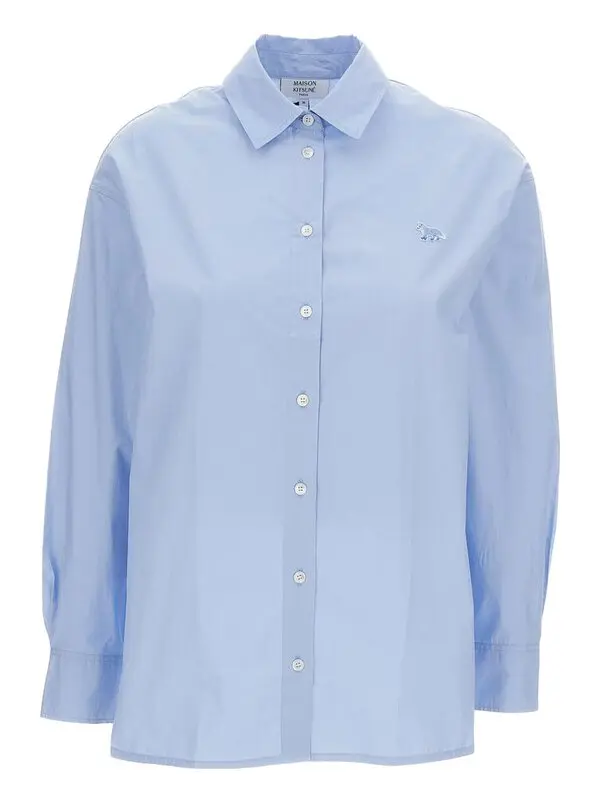 Maison Kitsuné Baby Fox Cotton Shirt - Sky Blue