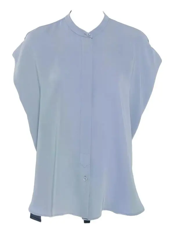 Herno Band-collar Sleeveless Blouse - Blue