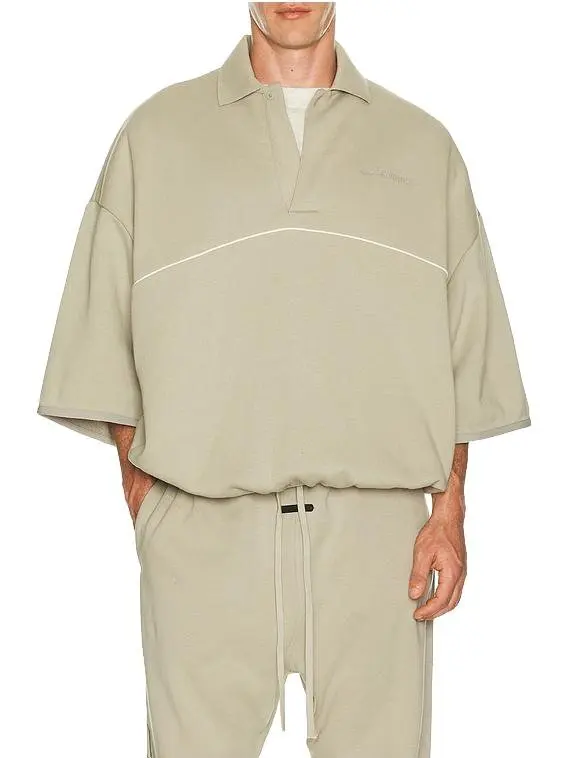 Fear Of God 3/4 Sleeve Modern Polo Sweatshirt - Grey
