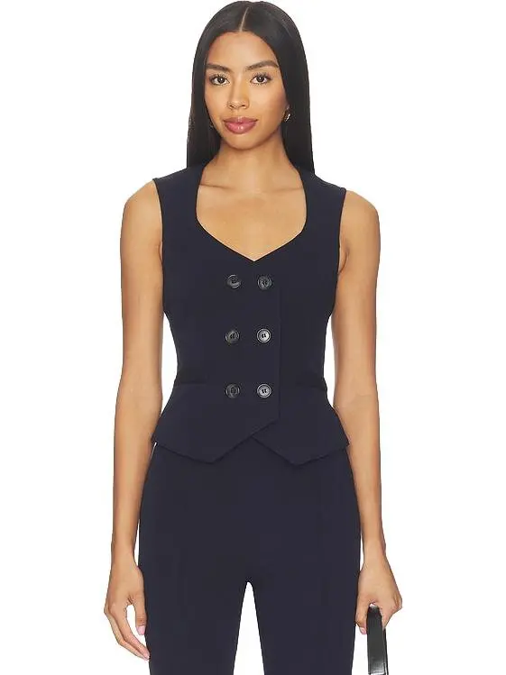 Smythe Double Breasted Waistcoat - Navy