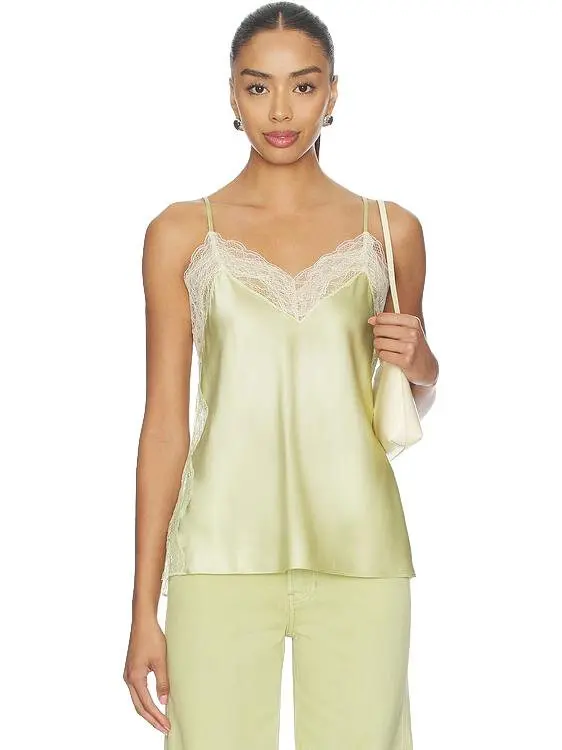 Veronica Beard Johanan Silk Blend Camisole Top - Green