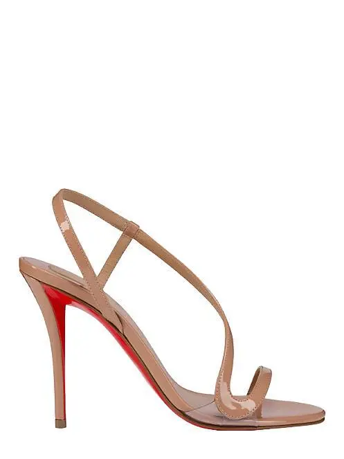 CHRISTIAN LOUBOUTIN Roza Z 100 Patent-leather Heeled Sandals - Blush