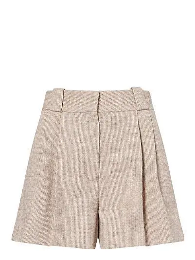 BLAZÉ MILANO Marisa Selle Pleated Woven Shorts - Sand