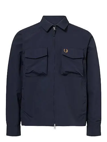 Fred Perry Patch-pocket Ripstop Woven Overshirt - Navy