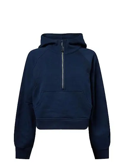 Lululemon Scuba Half-zip Cotton-blend Hoody - True Navy