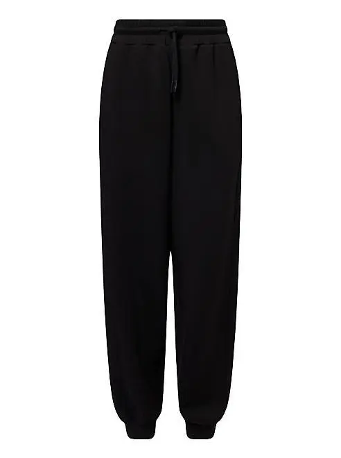 NOW YOU LIVE Relaxed-fit Modal-blend Jogging Bottoms - Black