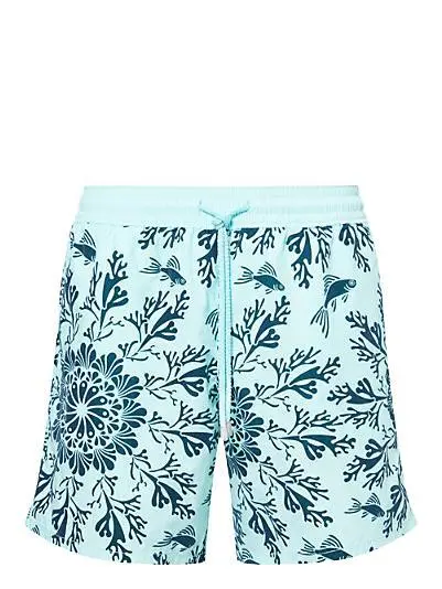 Vilebrequin Moorea Coral-print Swim Shorts - Oxygene