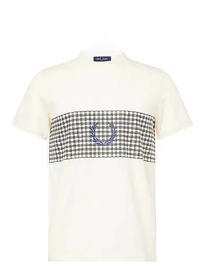Fred Perry Tennis Net Graphic-print Cotton T-shirt - Ecru