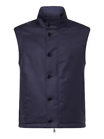 Dunhill Reversible Sleeveless Cashmere Jacket - House Navy