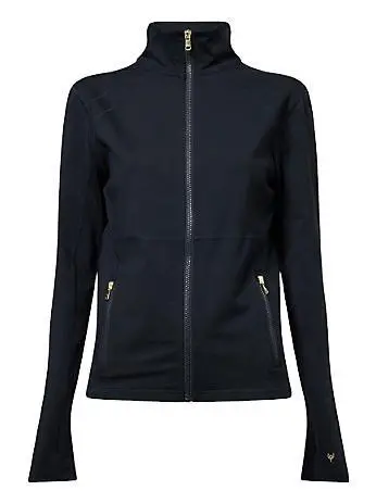 NOW YOU LIVE High-neck Stretch-jersey Jacket - Black