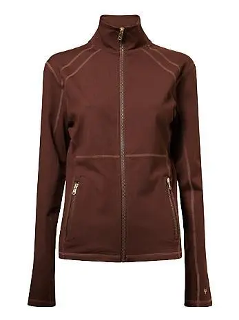 NOW YOU LIVE High-neck Stretch-jersey Jacket - Potting Soil