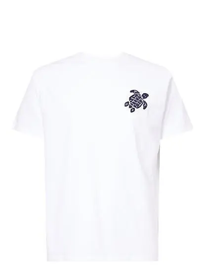 Vilebrequin Partisol Branded-print Cotton-jersey T-shirt - Blanc